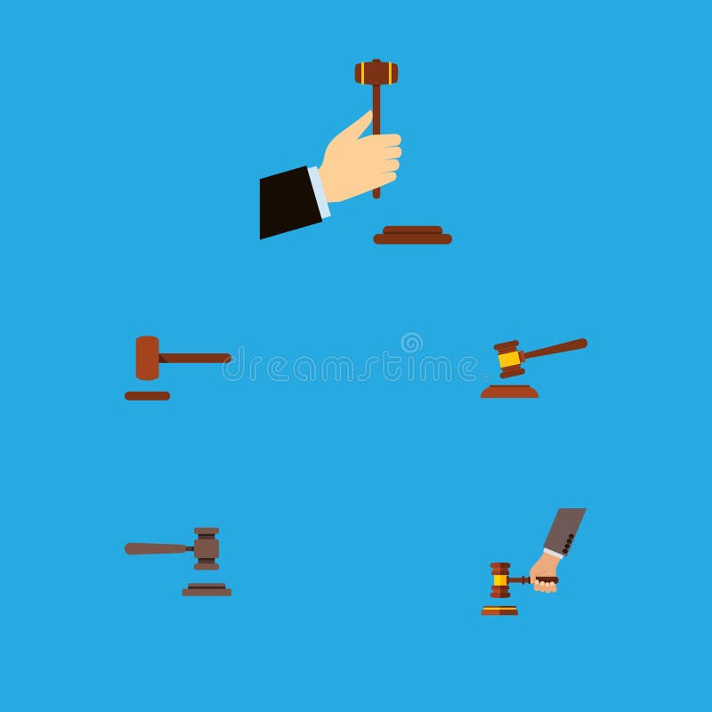 Flat Icon Hammer Set of Law, Hammer, Defense and Other Vector Objects ...