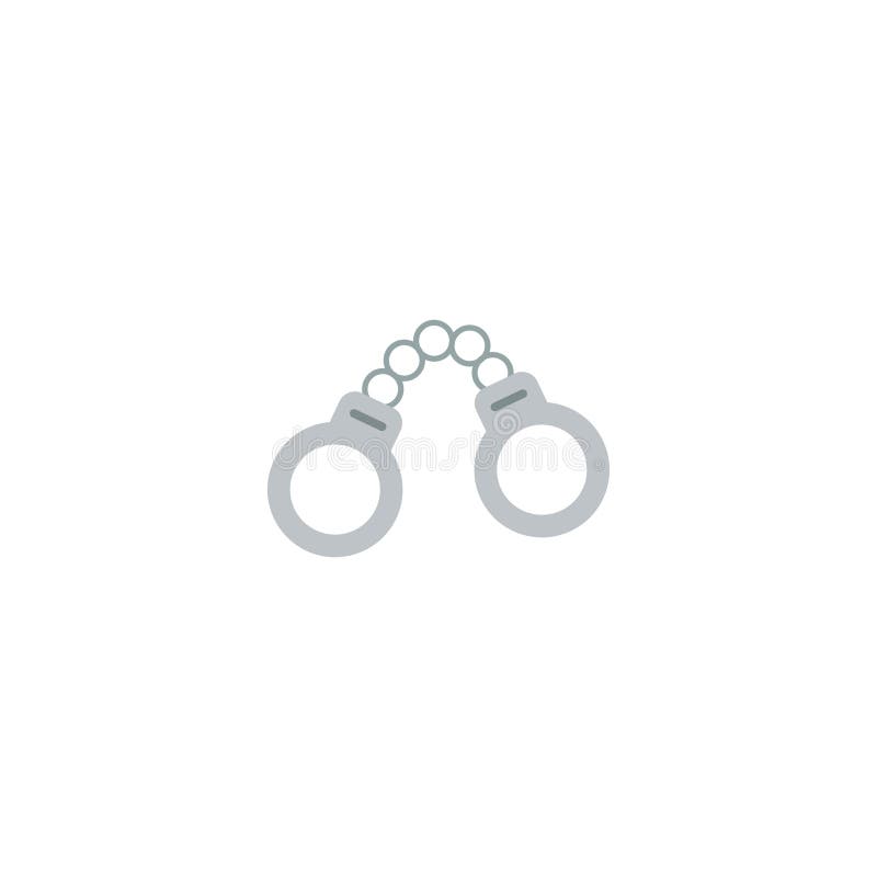 Handcuffs, Manacles or Shackles Icon. Chained, Handcuffed Hands Stock ...