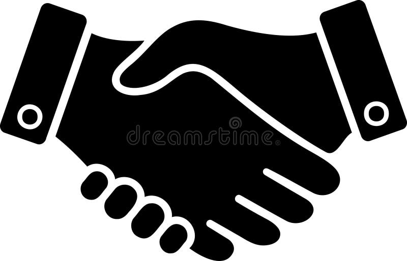Flat Icon of a Handshake of Two Hands As a Concept of Insight, Support ...