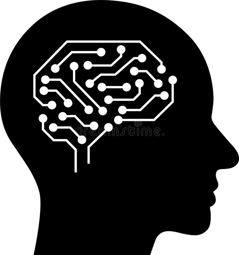 Flat Icon of Human Brain As Concept of Mind and Thinking Stock Vector ...