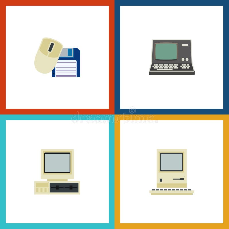 Flat Icon Laptop Set of Computer, Computing, Technology and Other ...