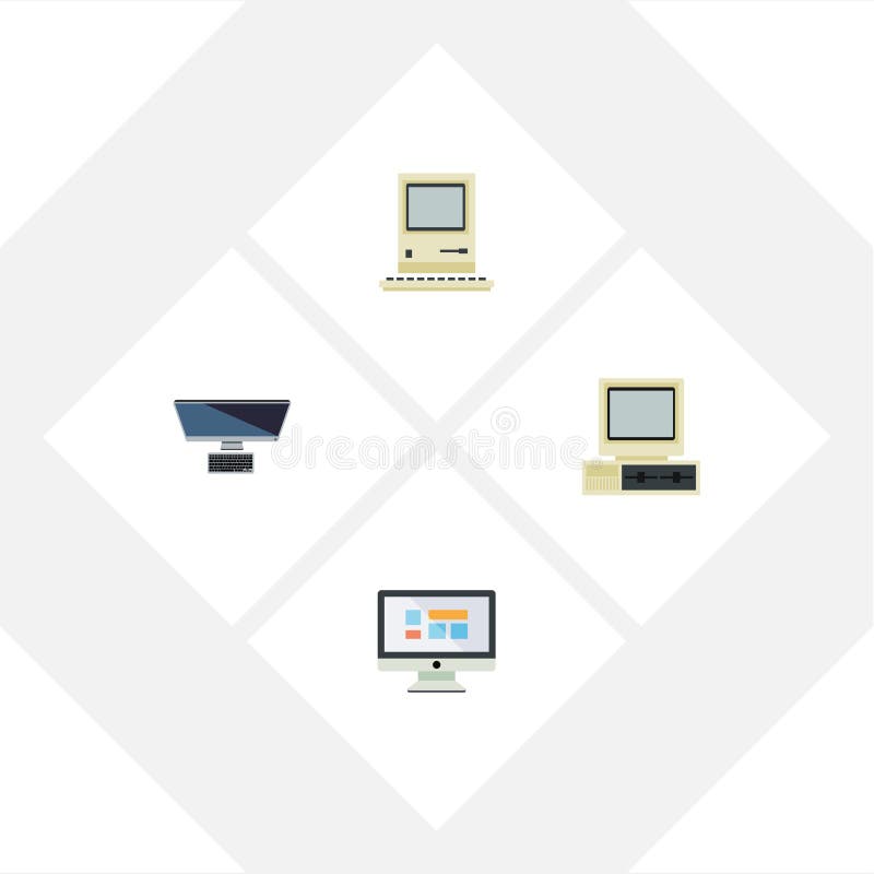 Computer Objects Icon Set Stock Illustrations – 9,934 Computer Objects ...