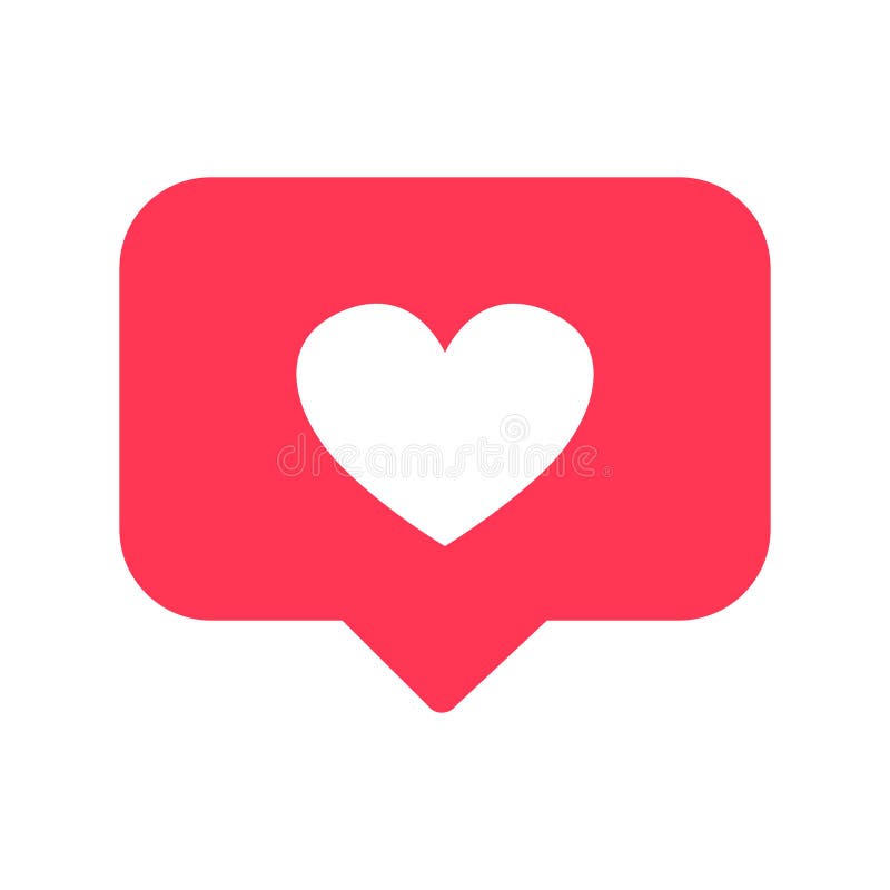 Flat Icon with Like Heart Icon for Decoration Design Vector Graphic ...