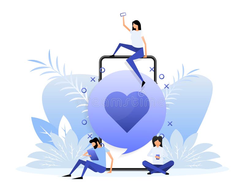 Flat Icon with Like People Smartphone. Social Media Flat Icon. Stock ...