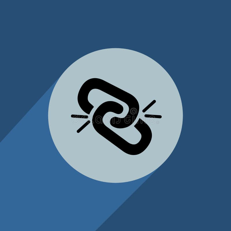 Link Break or Broken Connection. Stock Vector - Illustration of ...