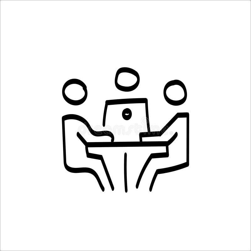 Table Discussion Icon Stock Illustrations – 6,351 Table Discussion Icon ...
