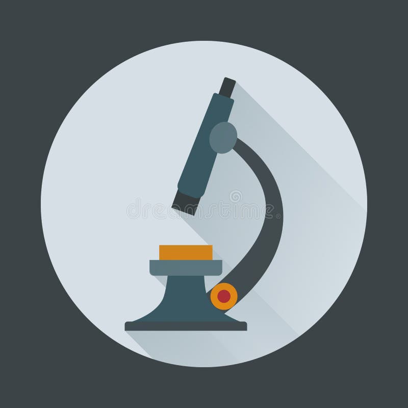 Flat Icon of the Microscope. Laboratory Research Analysis Testing ...