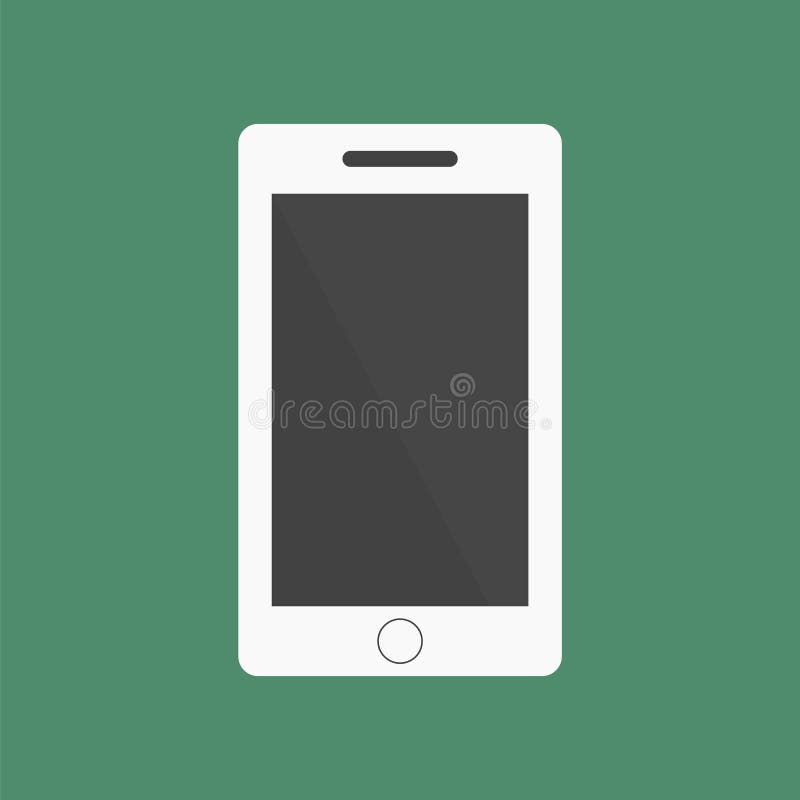 Flat icon mobile phone stock vector. Illustration of contact - 125147514