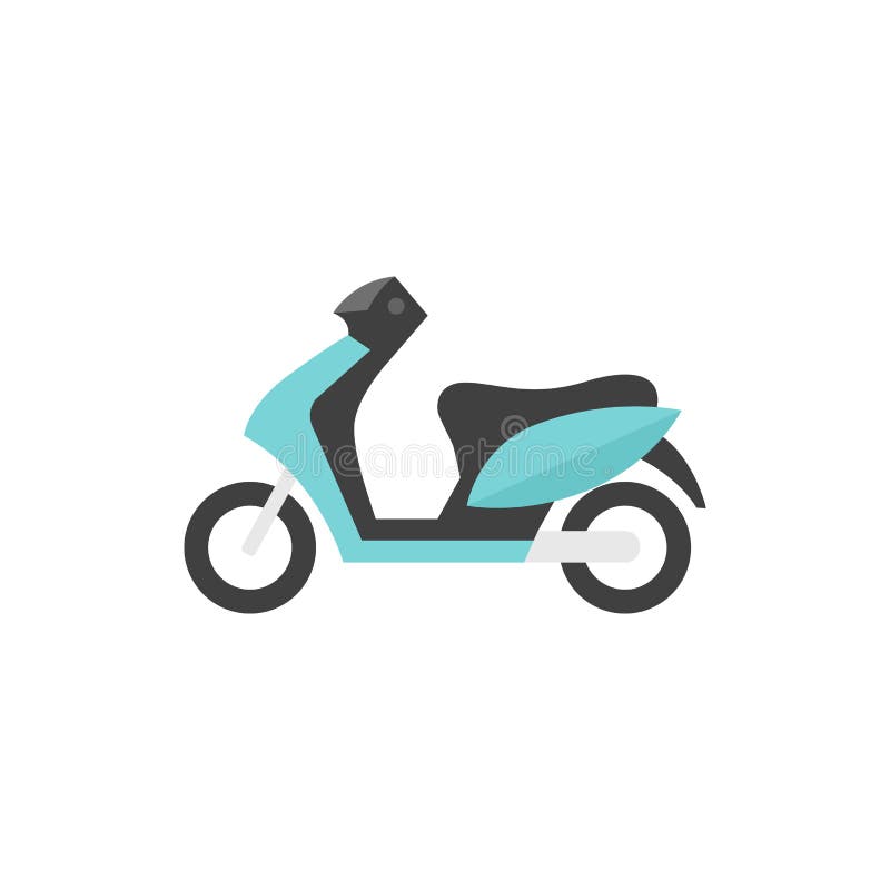 Flat icon - Motorcycle stock vector. Illustration of automatic - 193432449