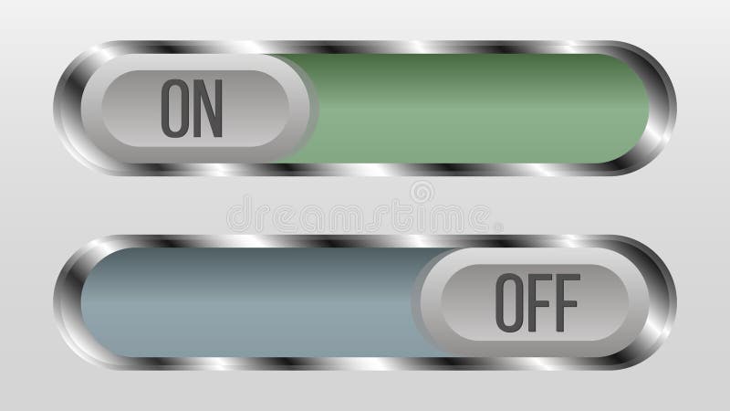 Flat Icon on and Off. Switch Button. Simple Logo Vector Illustration ...