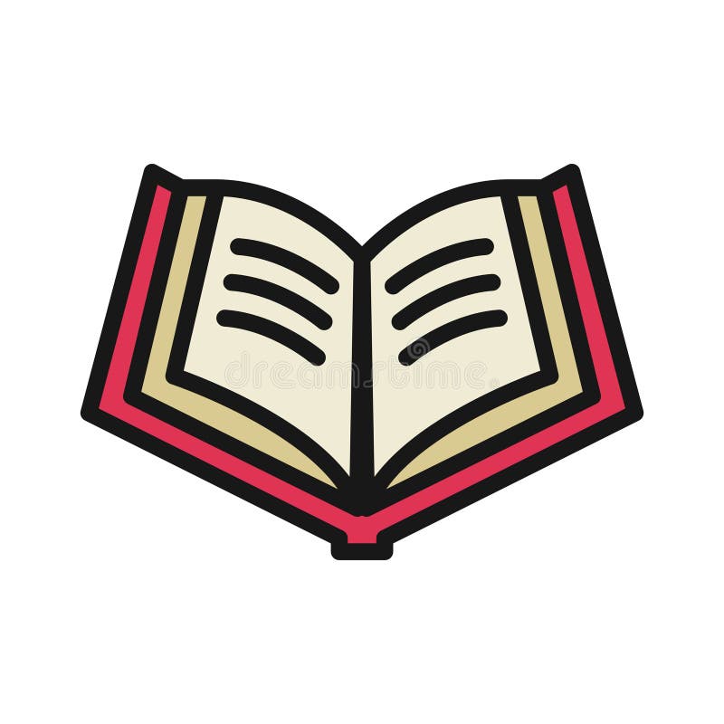 Flat Open Book Clip Art