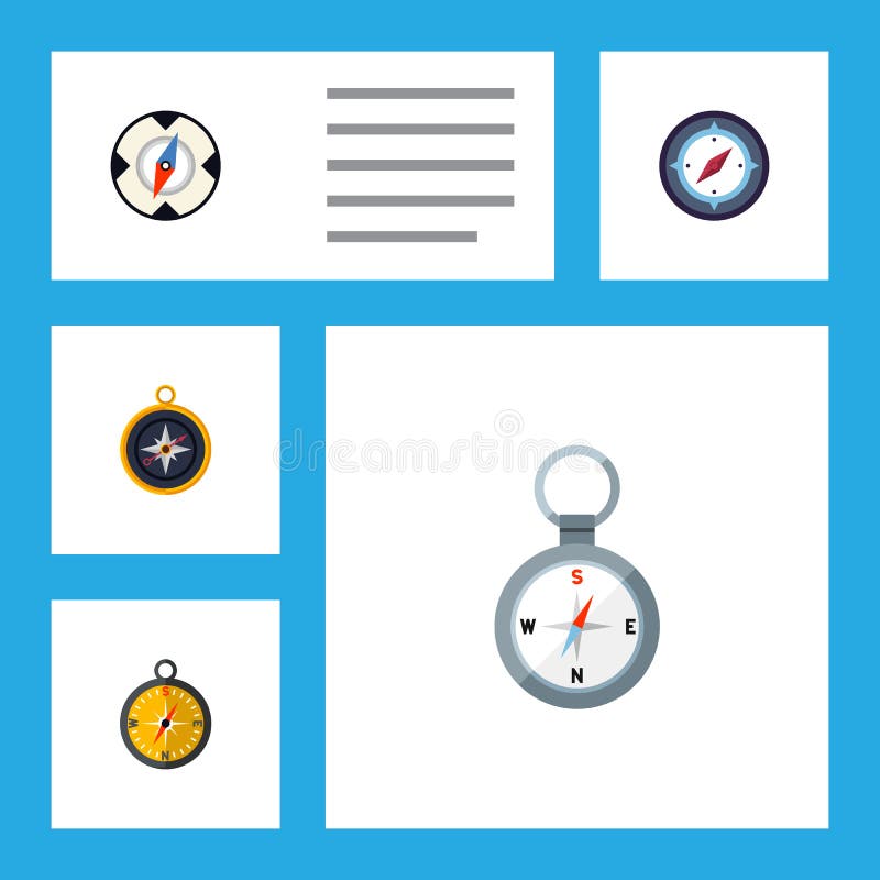Flat Icon Orientation Set of Orientation, Magnet Navigator, Navigation ...