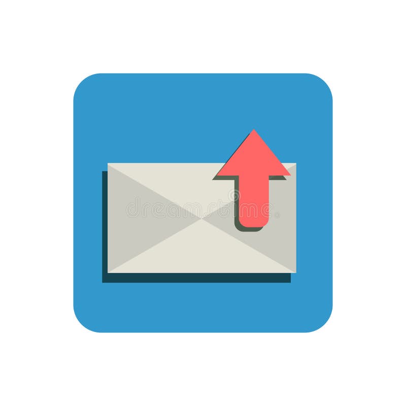 Message Flat Icon stock illustration. Illustration of email - 207642446