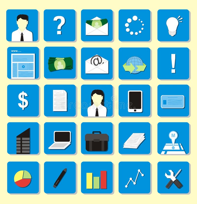 Flat icon pack stock vector. Illustration of success - 47614497