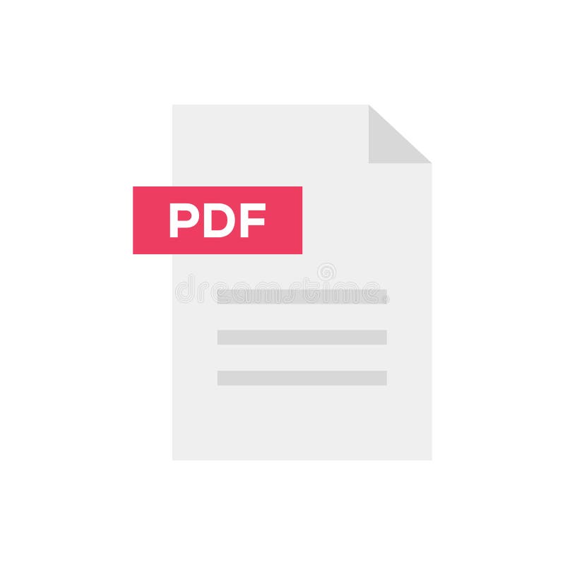 Flat icon PDF document stock vector. Illustration of icon - 243320228