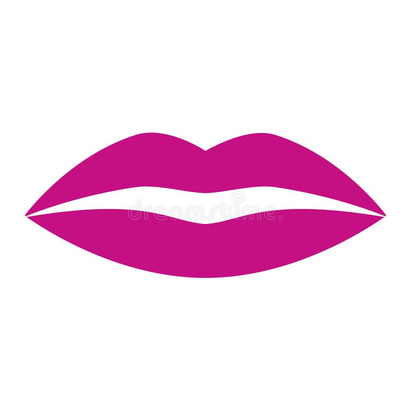 Flat icon pink lips stock vector. Illustration of beauty - 93505683