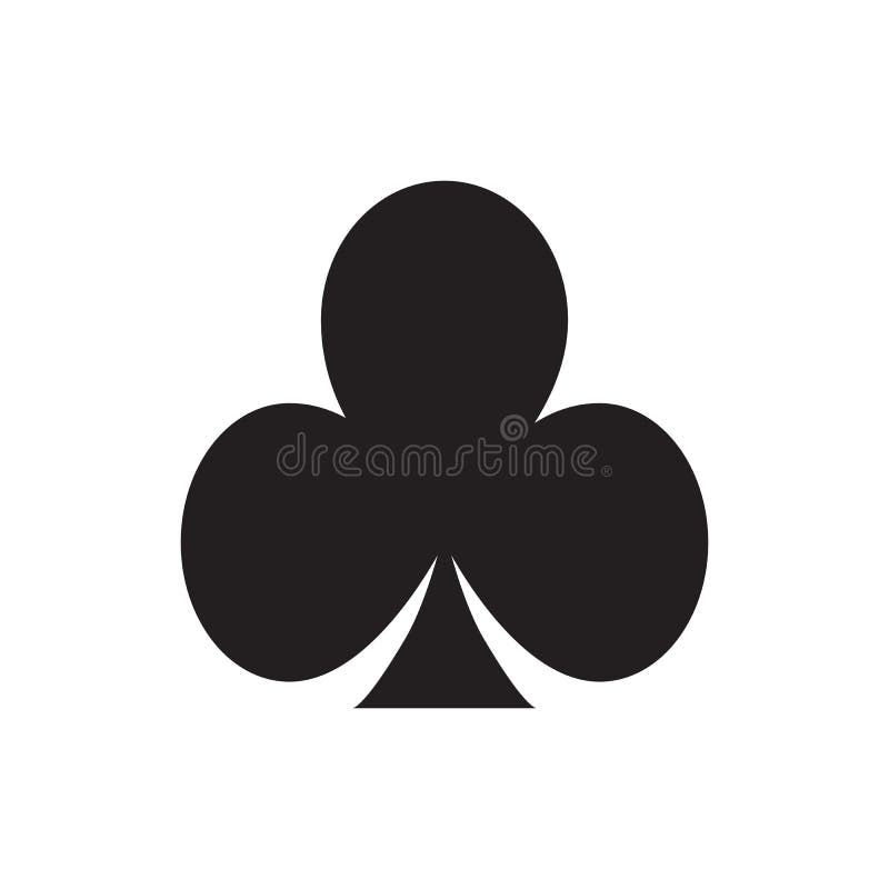 Flat Icon Playing Card Club Stock Vector - Illustration of clubs ...