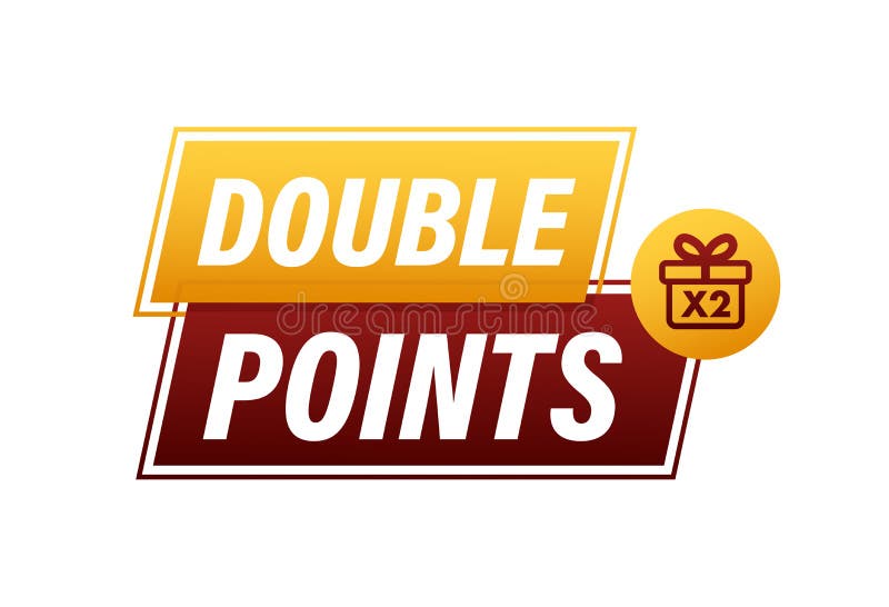 Flat Icon with Red Double Points for Promotion Design. Vector ...