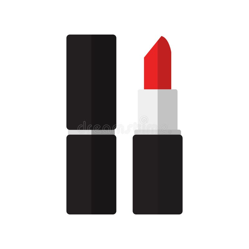 Flat icon red lipstick stock vector. Illustration of glamour - 93559665