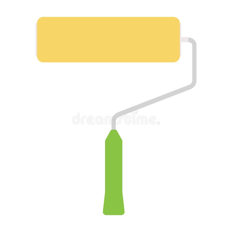 Flat icon roller paint stock vector. Illustration of improvement ...