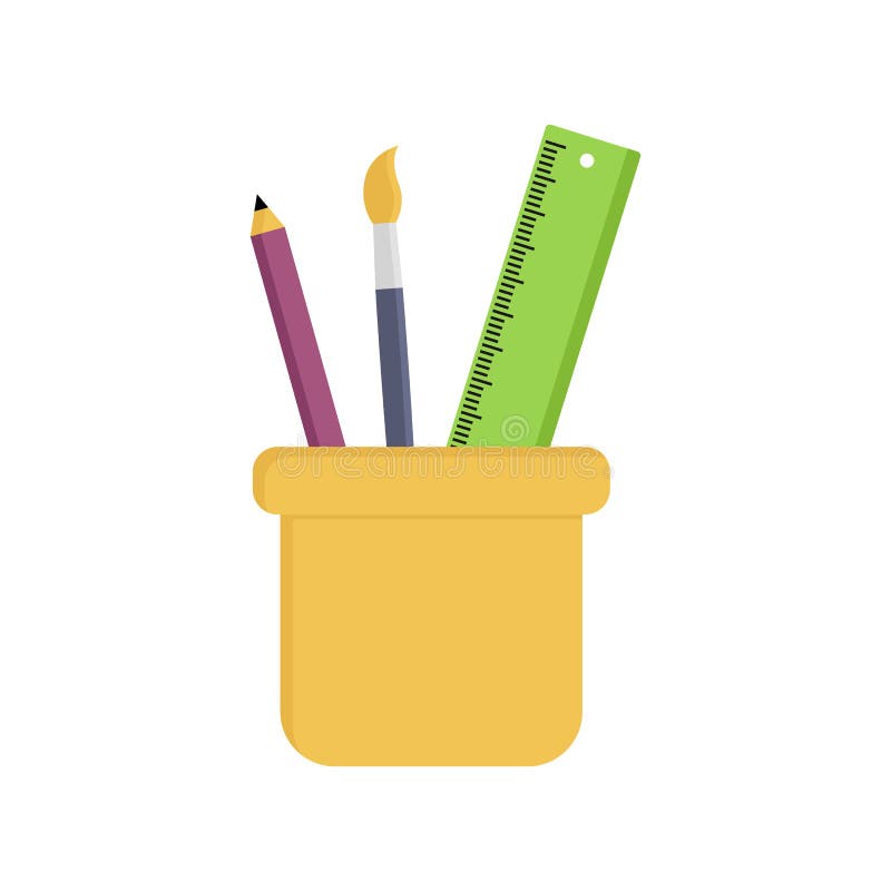 School Material Icon Vector Sign and Symbol Isolated on White Ba Stock ...