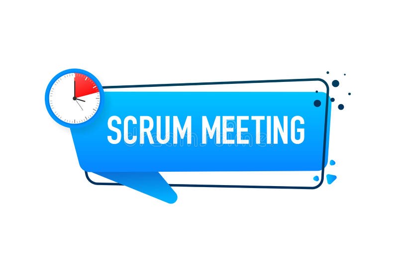 Flat Icon with Scrum Meeting. Project Development Illustration Stock ...