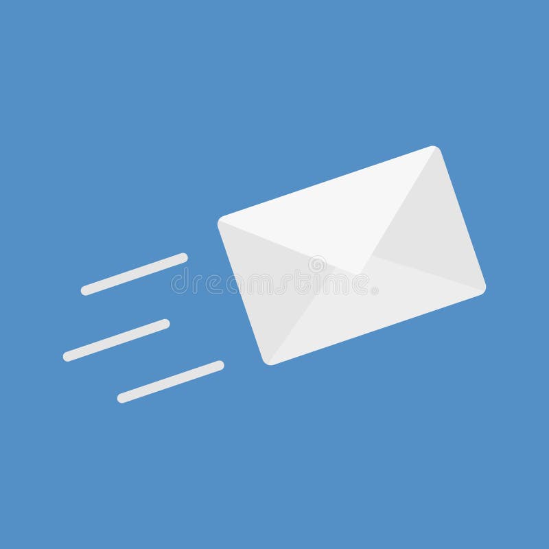 Flat icon sending mail stock vector. Illustration of icon - 207563782