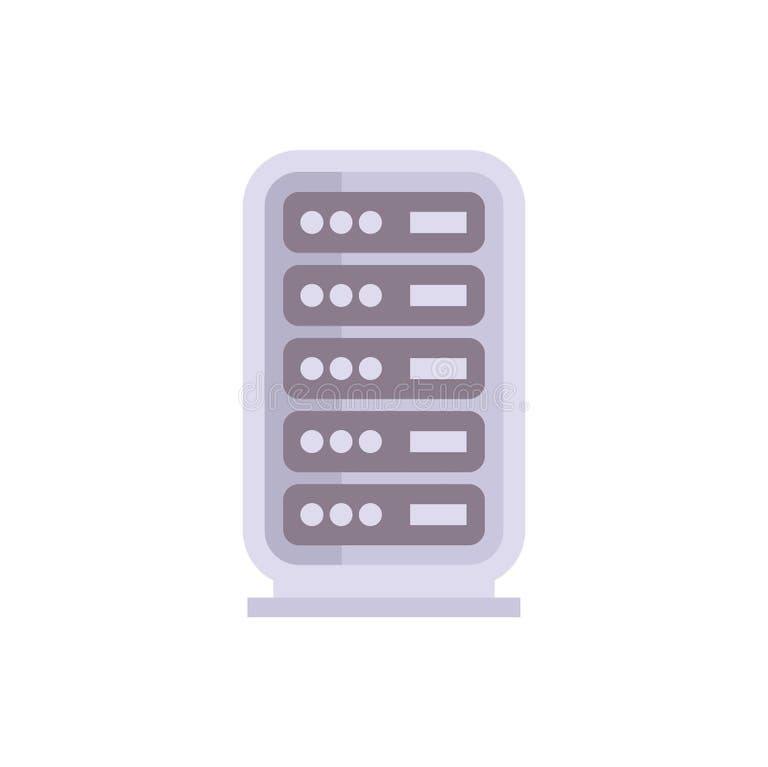 Server Rack Storing Data In Data Center Flat Icon Stock Vector Illustration Of Infrastructure