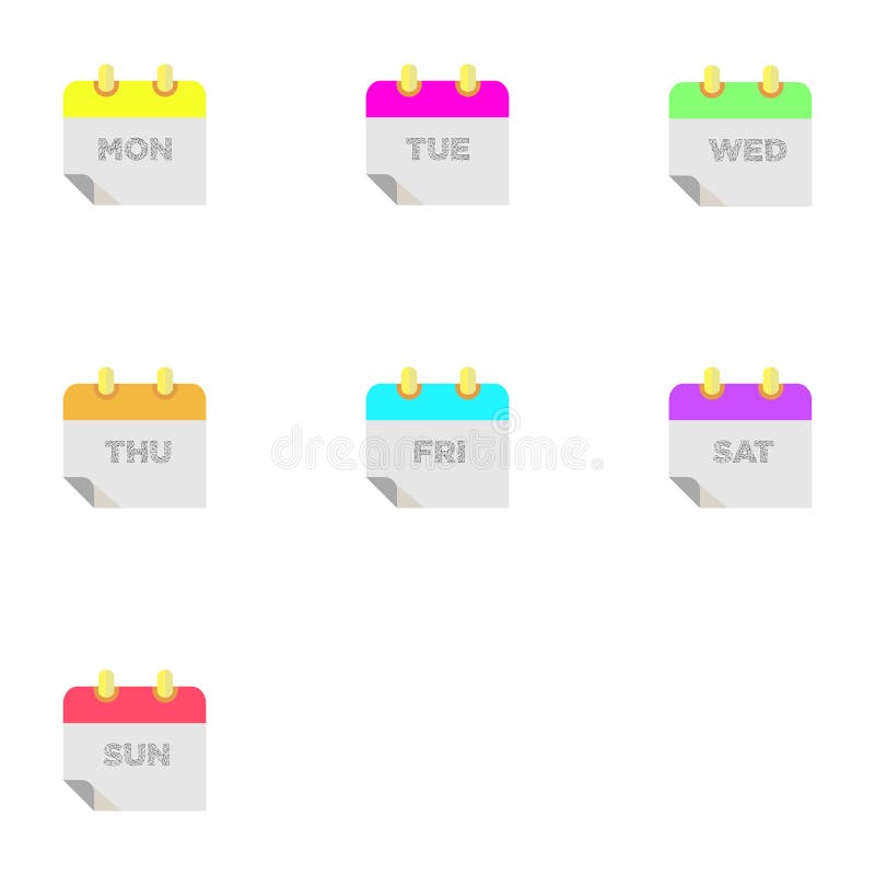 Seven Days Week Icon Stock Illustrations – 985 Seven Days Week Icon ...
