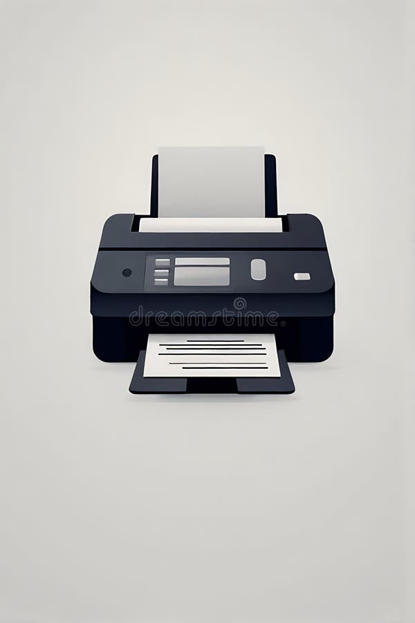 Minimal Printer Icon – Flat Style Stock Illustration - Illustration of ...