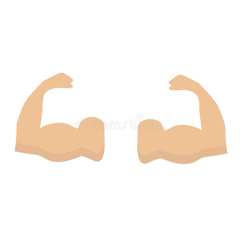 Strong arm icon stock vector. Illustration of model - 122193702