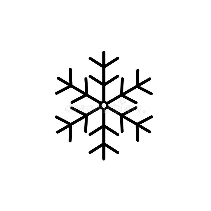 Flat Icon, Symbol of Snowflake Stock Vector - Illustration of winter ...