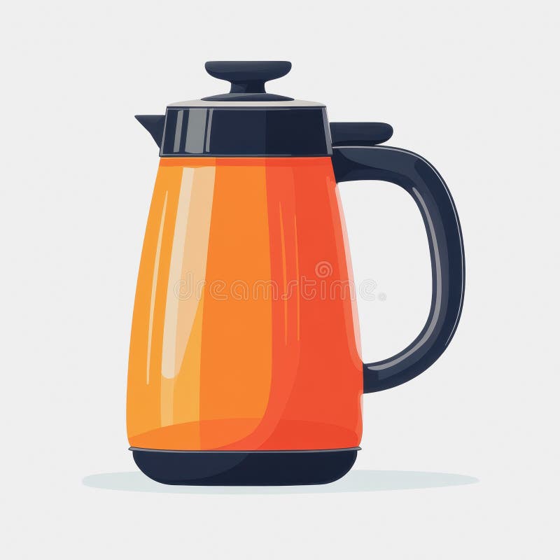 Flat Icon Thermal Pot Kettle with Handle Stylish Design Modern ...