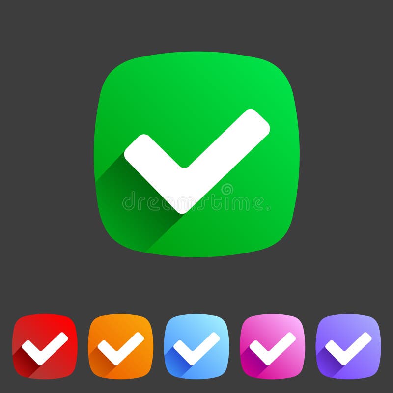 Tick, Cross, Plus, Minus Icon Set. Check Mark Icons Stock Vector ...