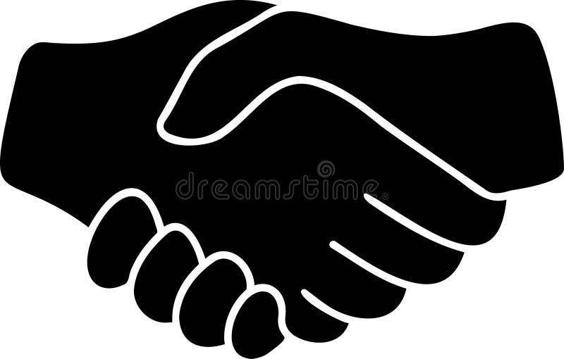 Flat Icon of Two Hands in the Form of a Handshake As a Concept of ...