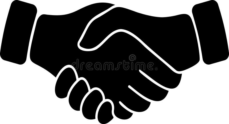 Flat Icon of Two Hands in the Form of a Handshake As a Trust and ...
