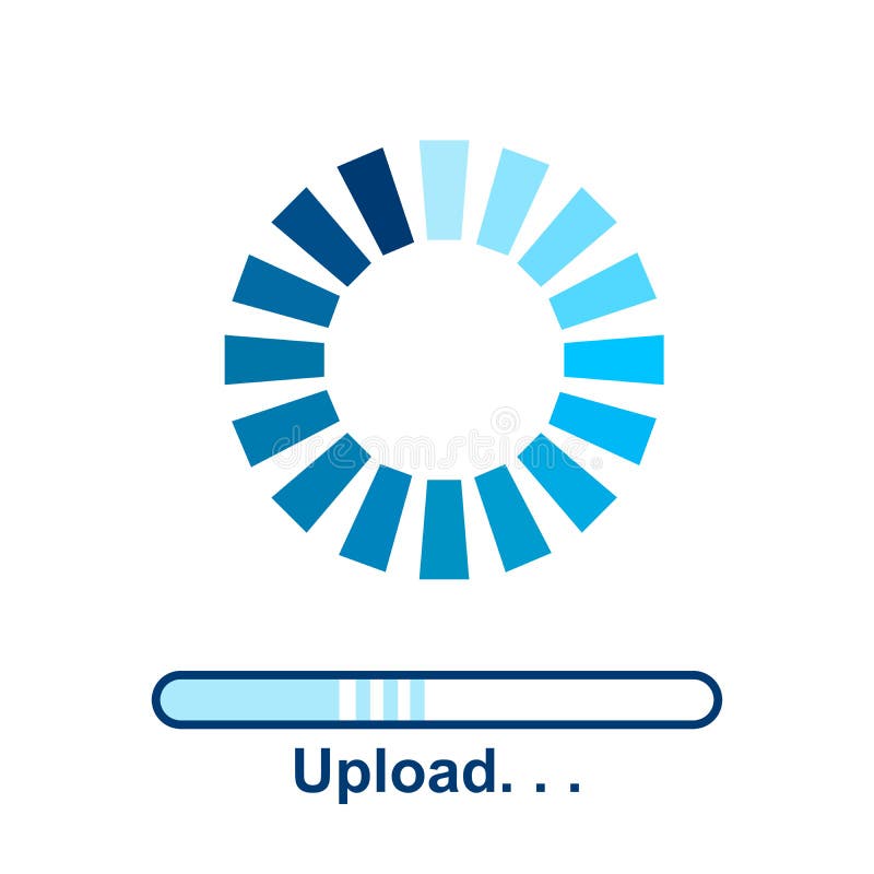 Flat Icon for Upload File or Software. Stock Vector - Illustration of ...