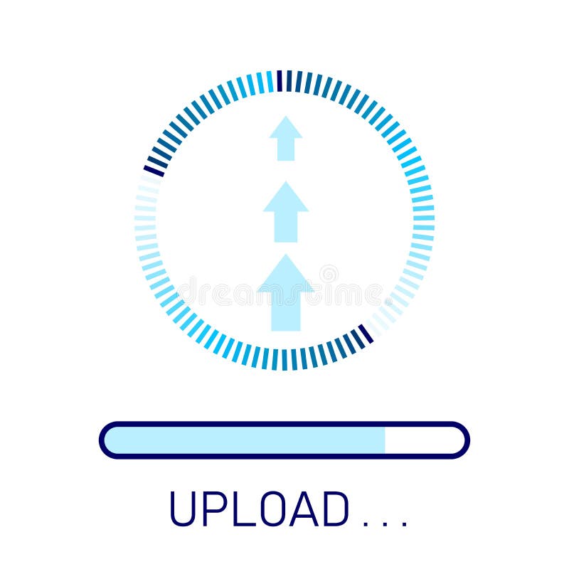Flat Icon for Upload File or Software. Stock Vector - Illustration of ...
