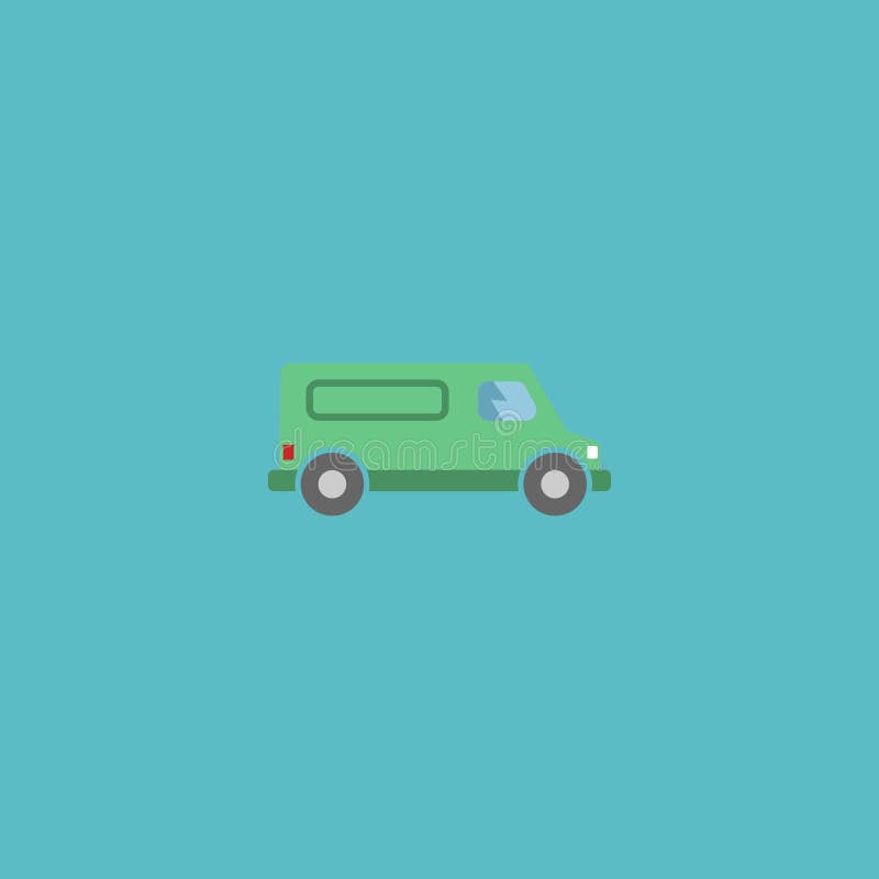 Flat Icon Van Element. Vector Illustration of Flat Icon Carriage ...