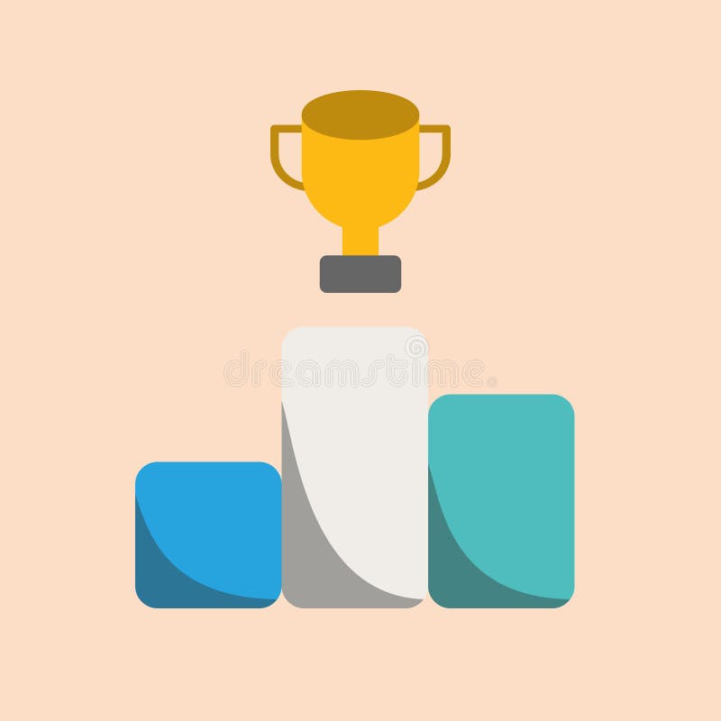 3d Illustration. Winners Podium Isolated on a White Background Stock ...