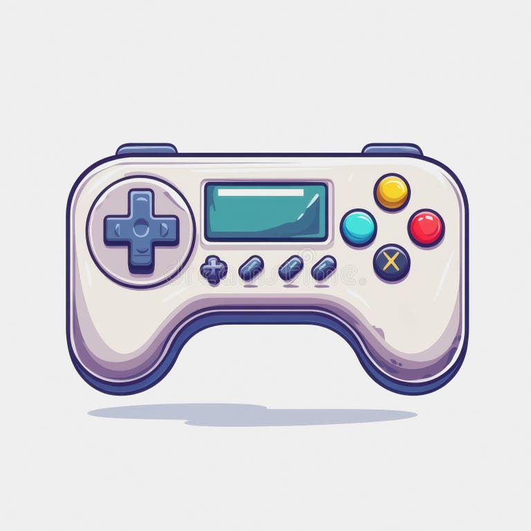 Flat Icon Video Game Console Game Controller with Button Design for ...