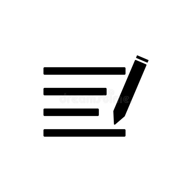 Flat Icon Writing, Suitable for Typing Icons, Taking Notes, Writing or ...