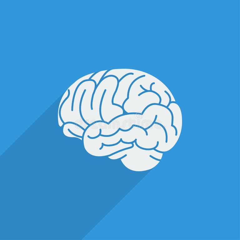 Flat Icons for Brain,vector Illustrations Stock Vector - Illustration ...
