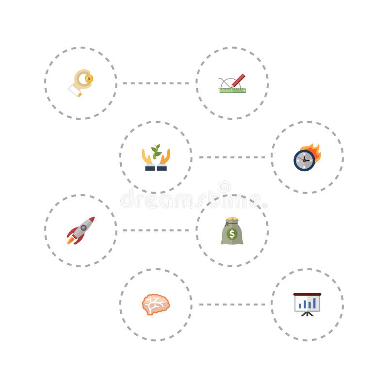 Flat Icons Help, Mind, Limit and Other Vector Elements. Set of Projects ...