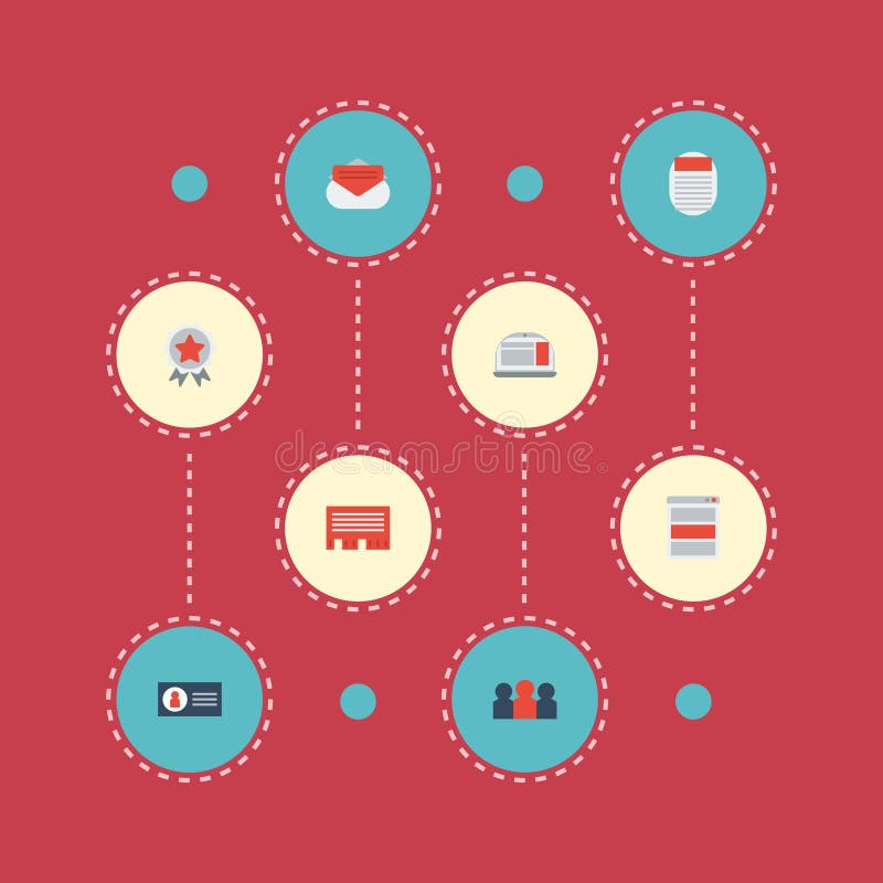 Flat Icons Message, Journal, Laptop and Other Vector Elements. Set of ...