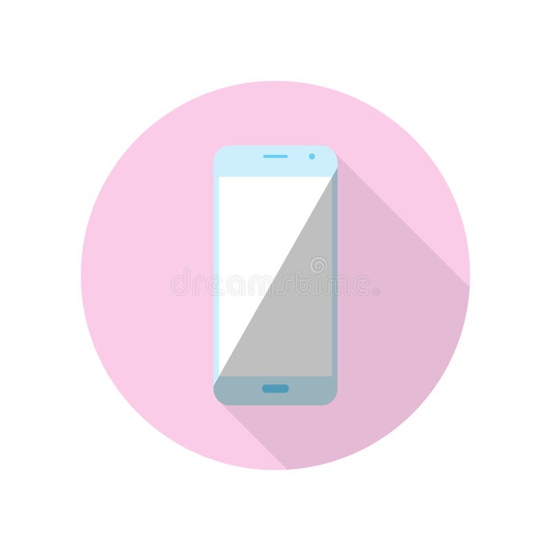Flat Icons of Mobile and Shadow,vector Illustrations Stock Vector ...
