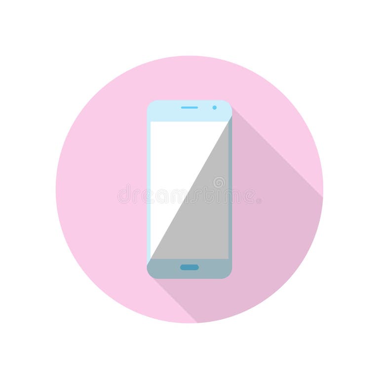 Flat Icons of Mobile and Shadow,vector Illustrations Stock Vector ...