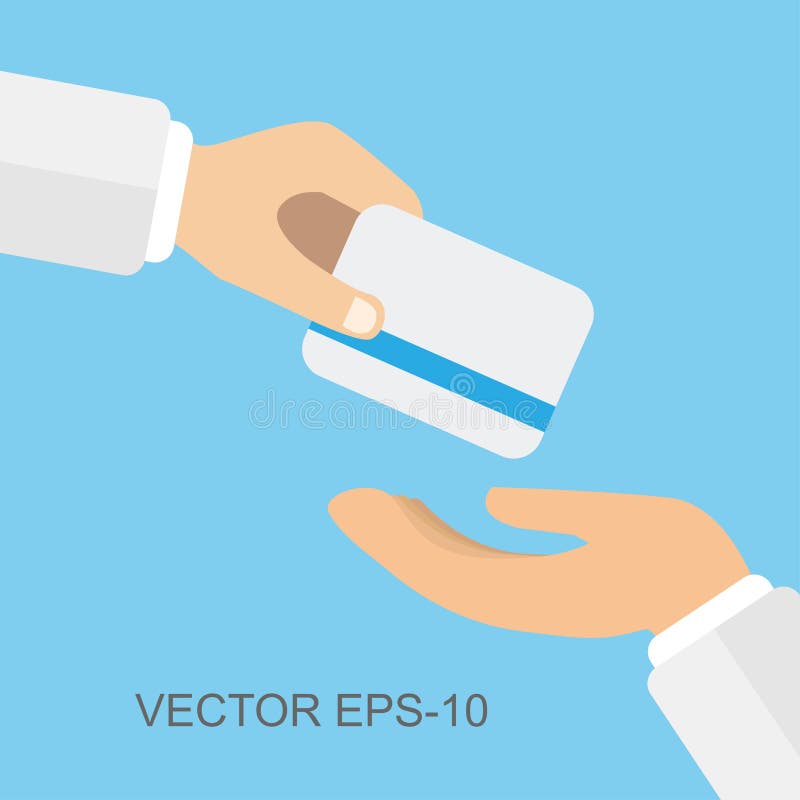 Flat Icons for Payment,credit Card,hands,vector Illustrations Stock ...