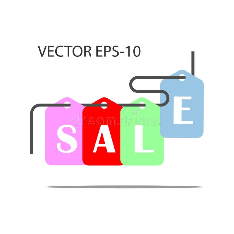 Flat Icons for Price Tag,sale,vector Illustrations Stock Vector ...