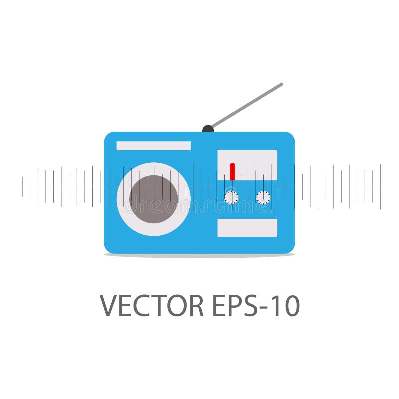 Flat Icons for Radio and Wave ,vector Illustrations Stock Vector ...